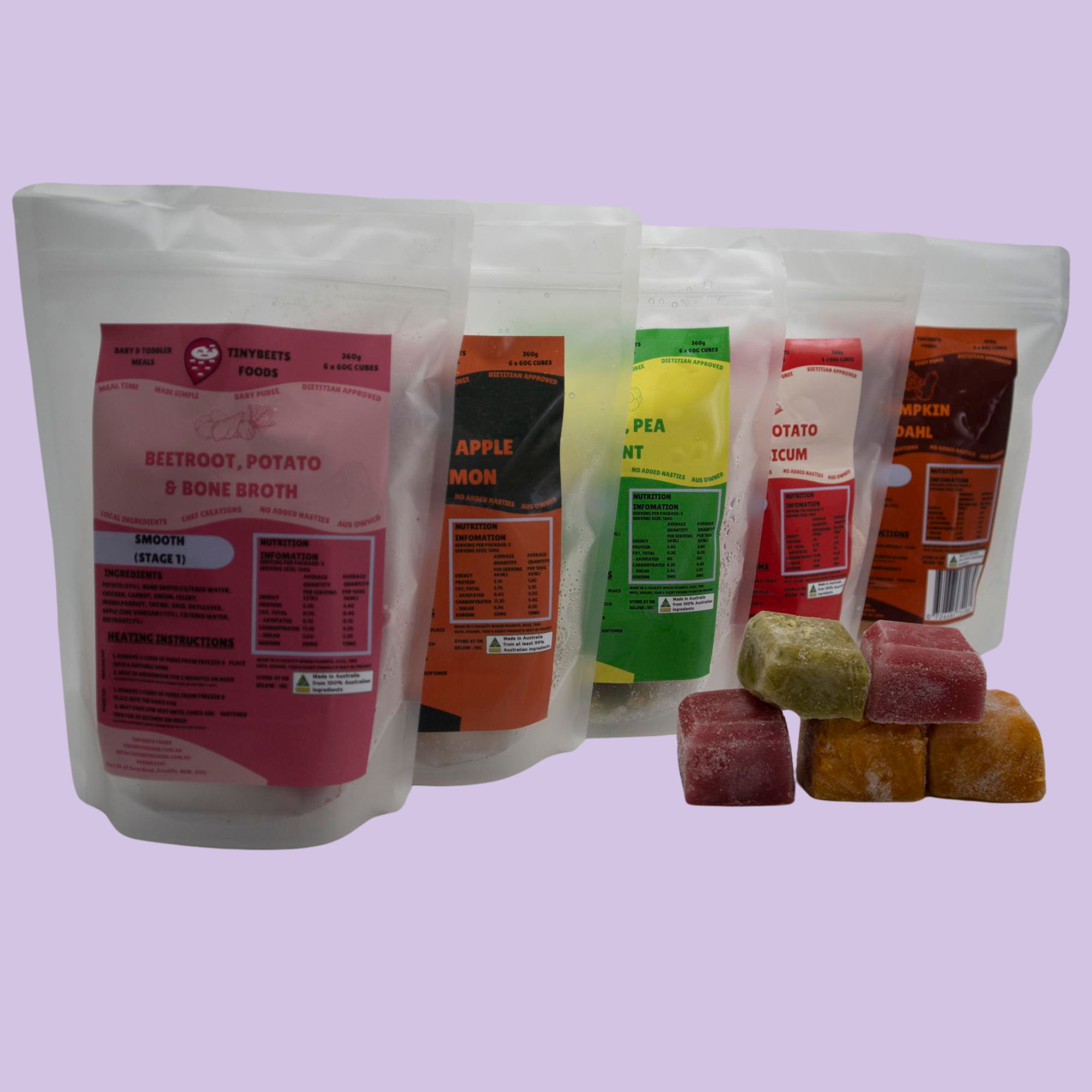 Introduction To Solids Box (4 Month old Baby Puree) - Tinybeets Foods ...